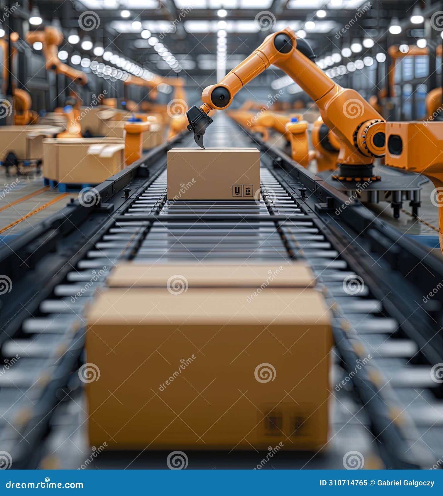 Artificial Intelligence Robotic Arm Working with Cartboard Boxes on ... Artificial Intelligence Robotic Arm Working with Cartboard Boxes on ...