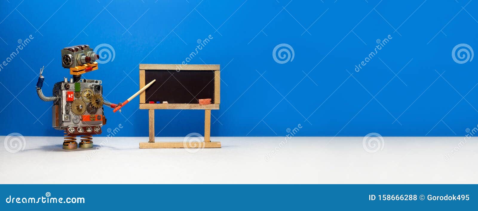 Artificial Intelligence and Robotic Machine Learning Education Concept ...