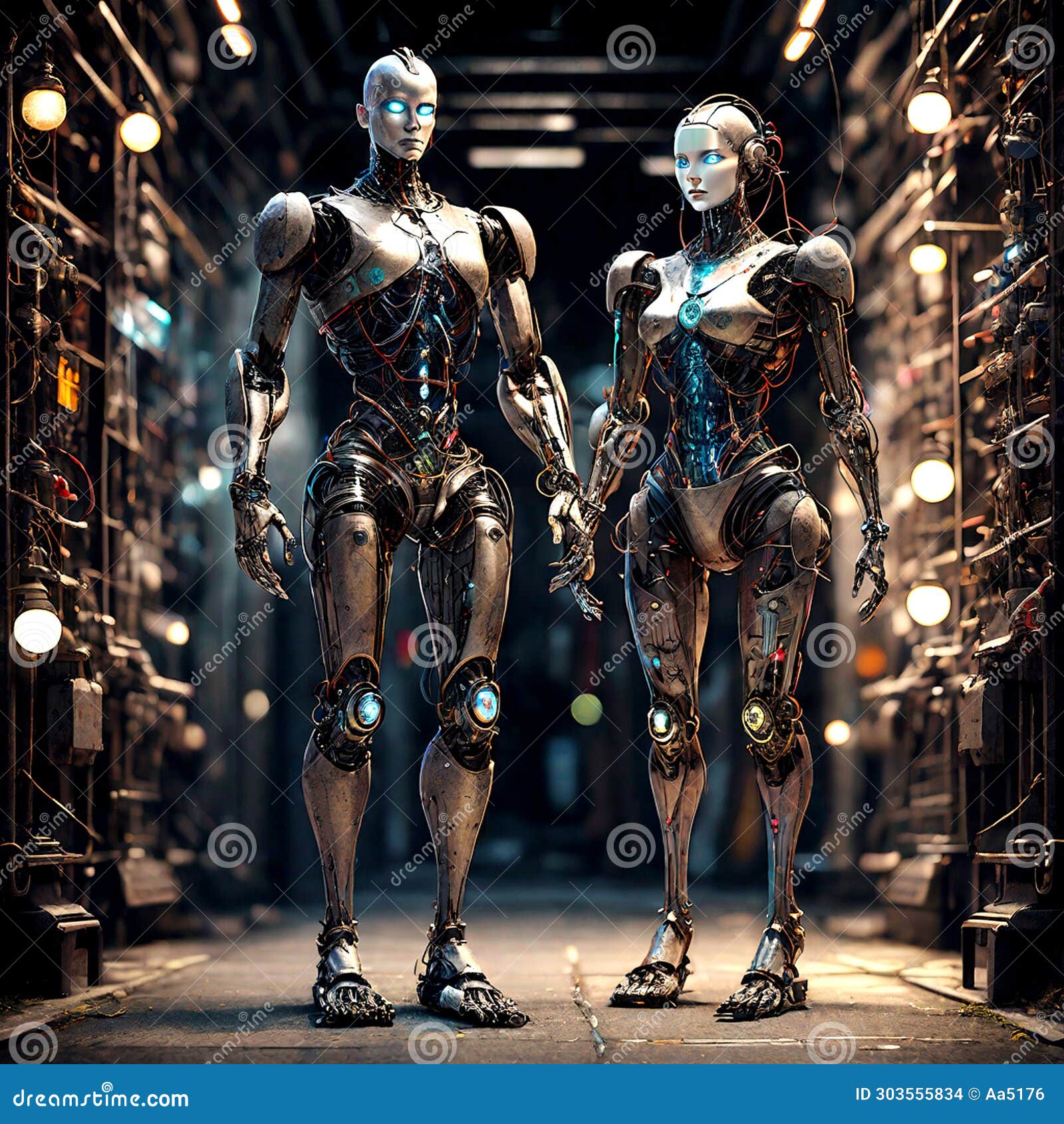 Artificial Intelligence Robots Create Different Future Technologies. AI ...