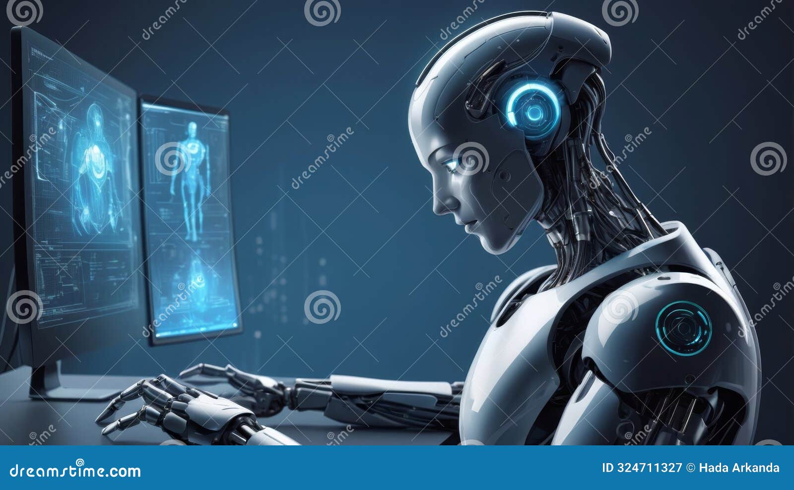 AI Robots and Cyborgs, Emphasizing AI Research and Their Advancement in ...