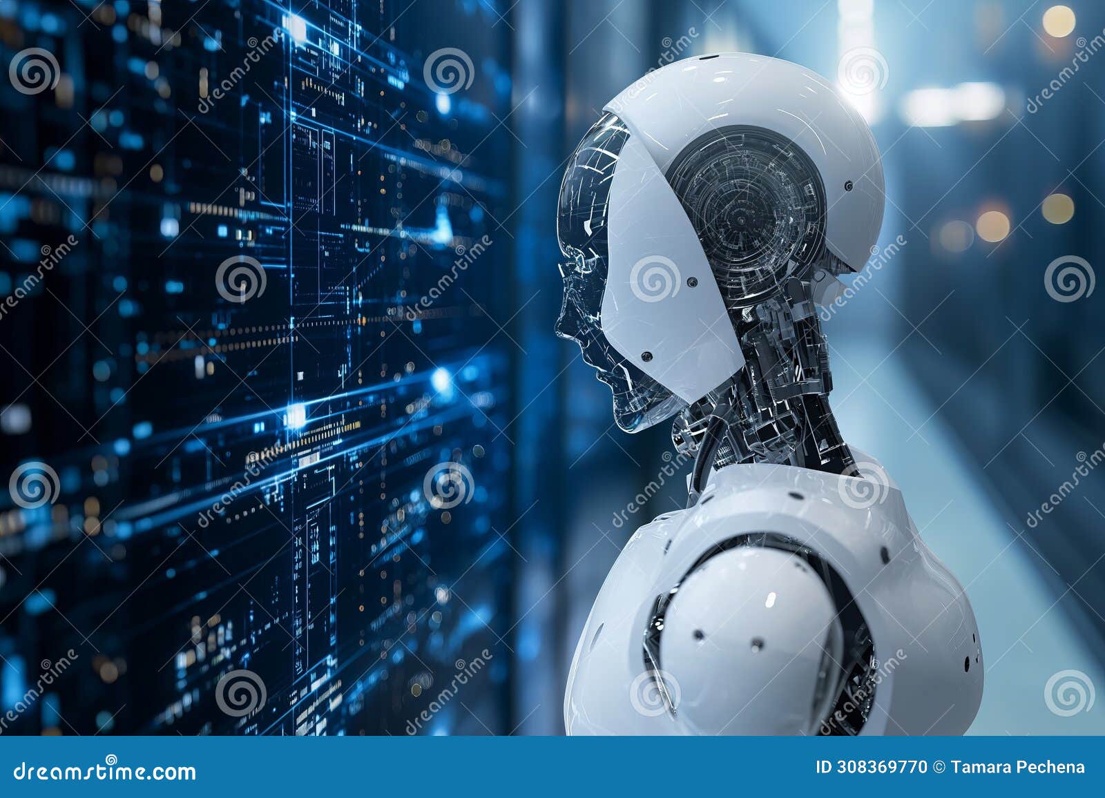 Artificial Intelligence Rules the World and People. the Image is ...