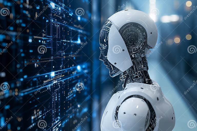 Artificial Intelligence Rules the World and People. the Image is ...