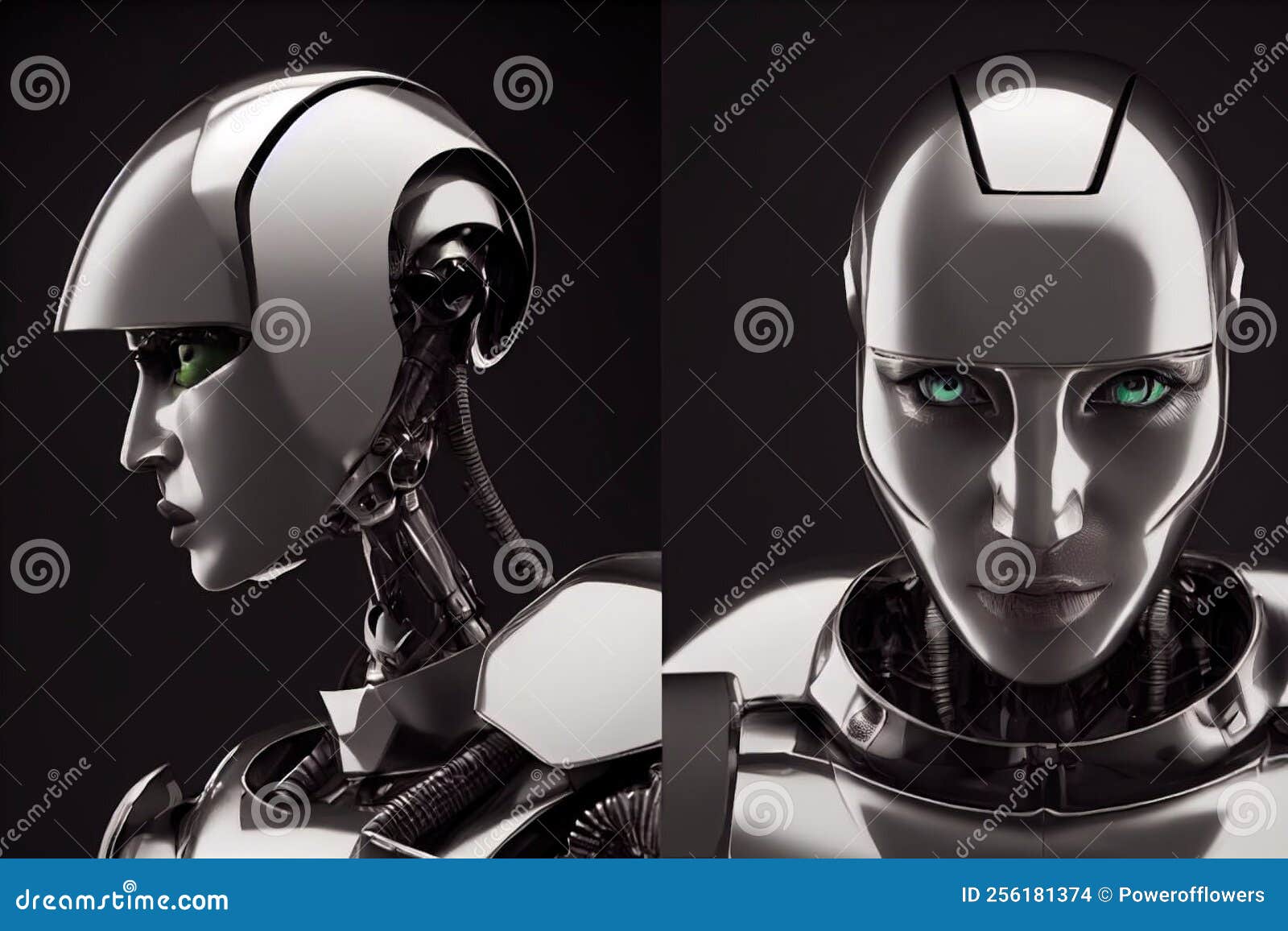Artificial Intelligence Self Portrait. Digitally Generated Image Stock ...