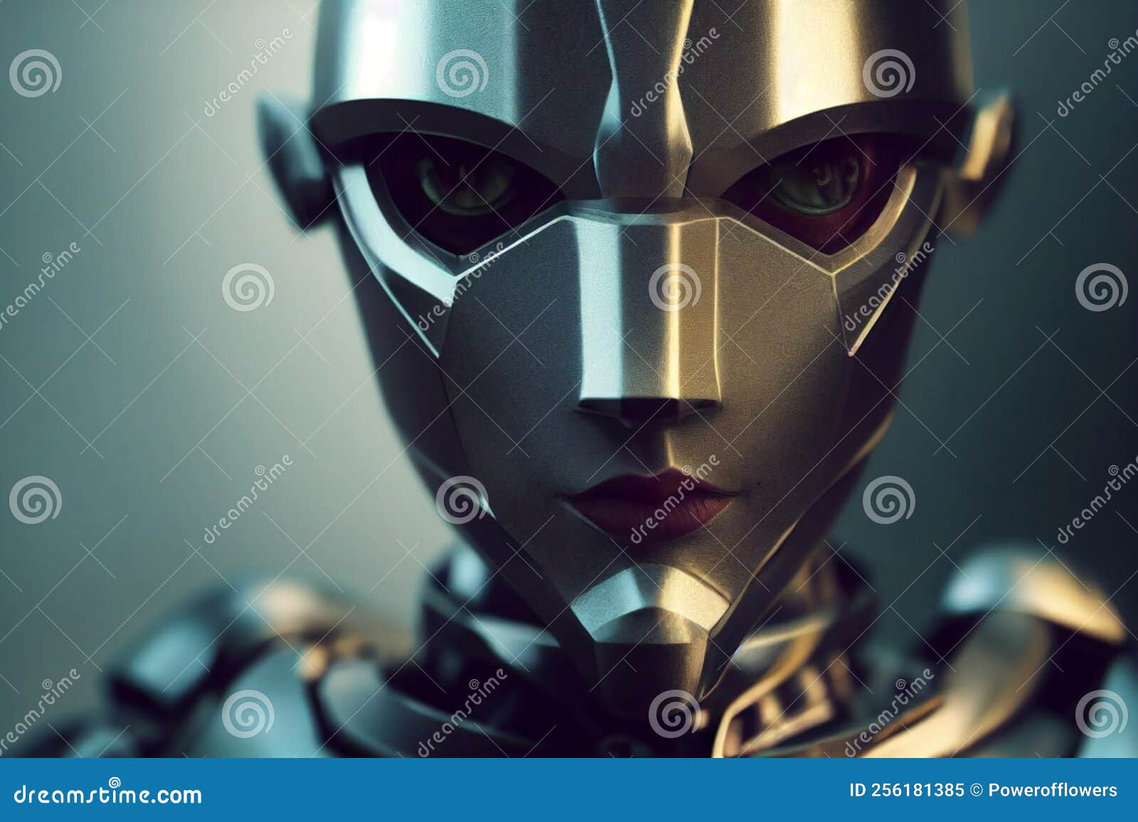 Artificial Intelligence Self Portrait. Digitally Generated Image Stock ...