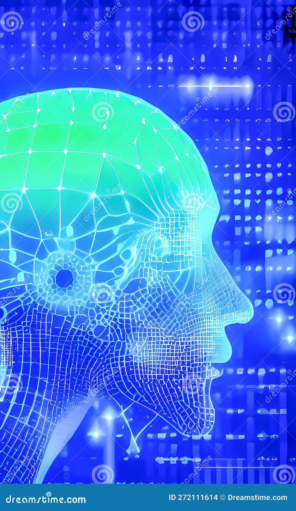 Artificial Intelligence, Self-presentation Portrait Stock Illustration ...