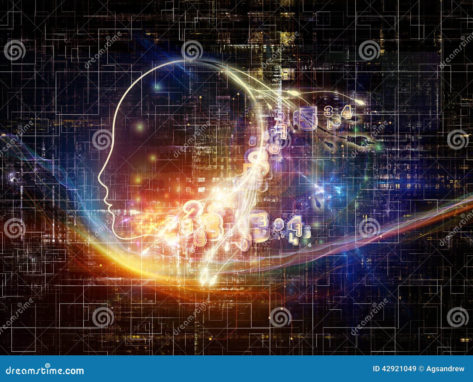 Artificial Intelligence stock illustration. Illustration of element ...