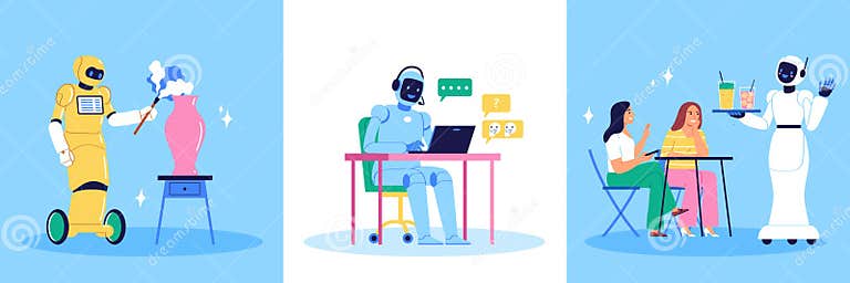 Artificial Intelligence Set Stock Vector - Illustration of object ...