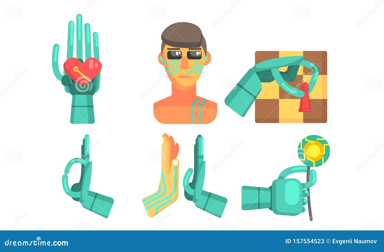 Artificial Intelligence Signs Set Stock Illustrations – 667 Artificial ...