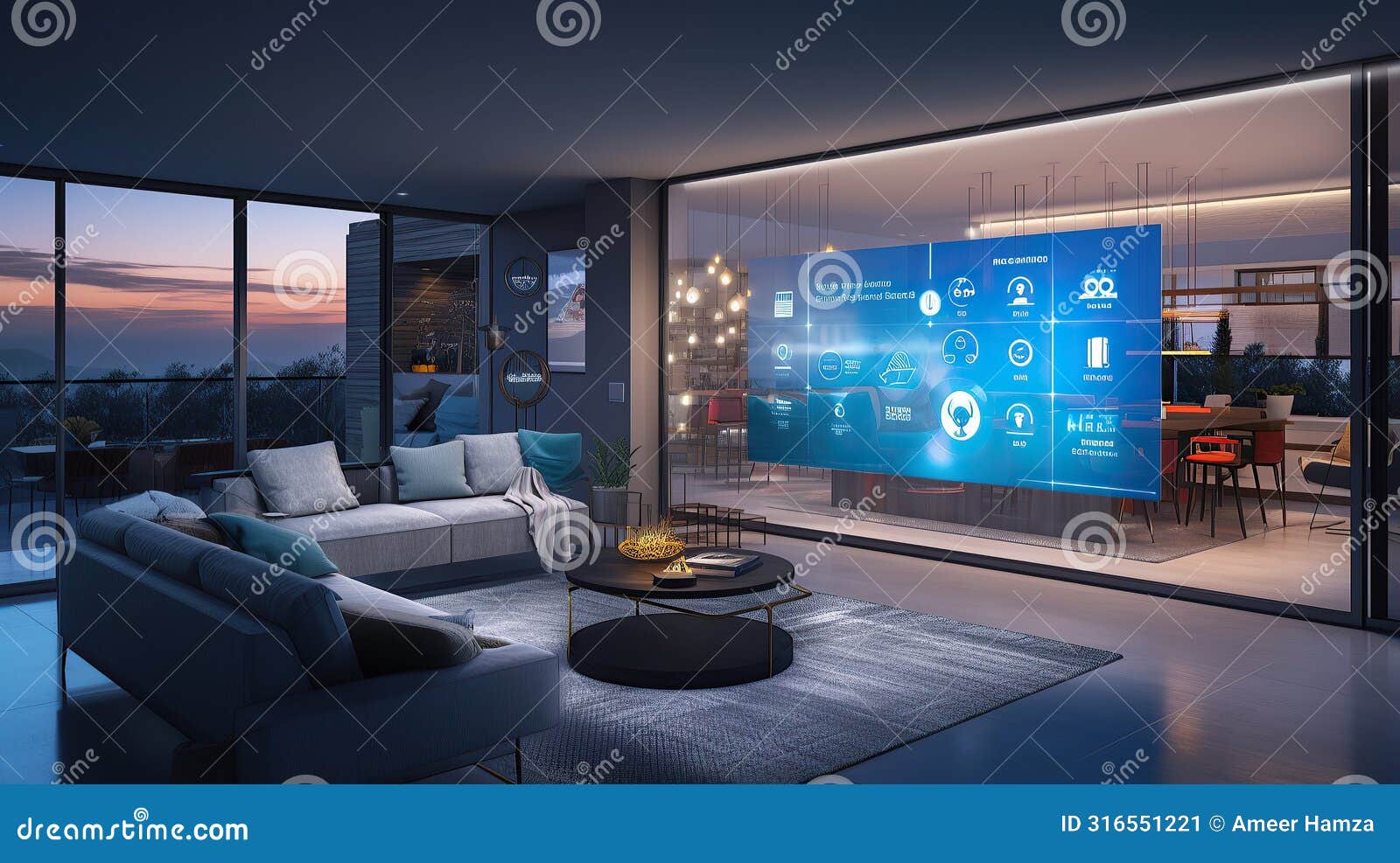 Artificial Intelligence, a Smart Home, Featuring Various Connected ...