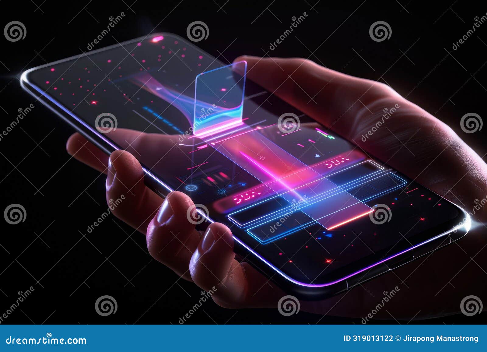 Artificial Intelligence Smartphone with an Interface Translucent Screen ...
