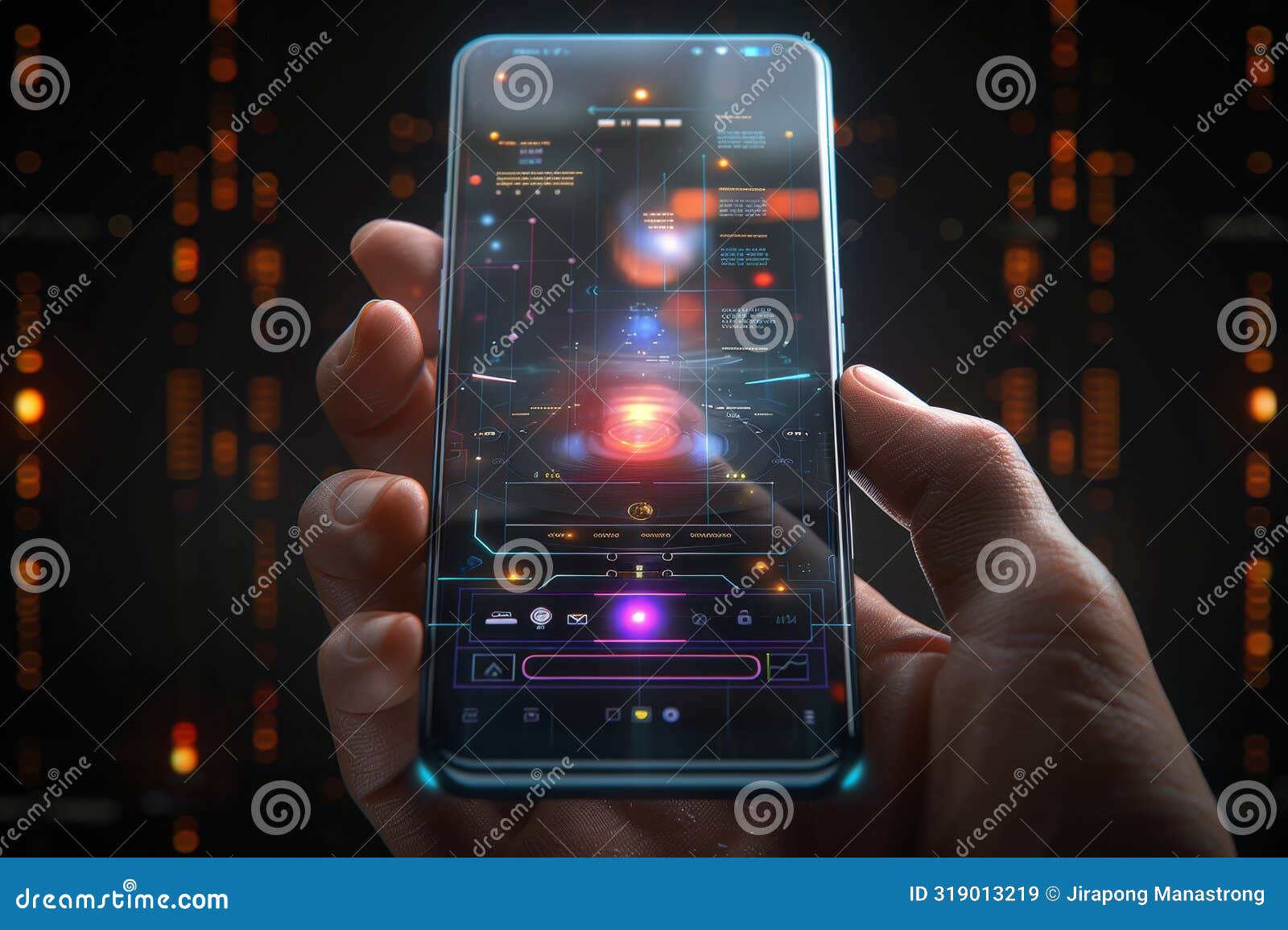 Artificial Intelligence Smartphone with an Interface Translucent Screen ...