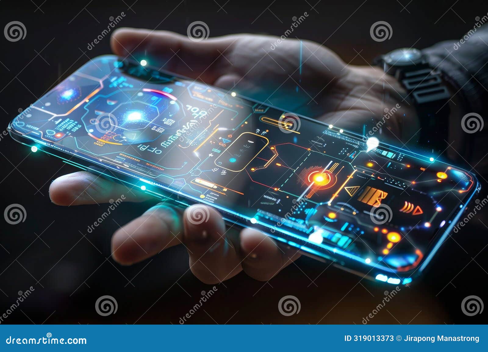 Artificial Intelligence Smartphone with an Interface Translucent Screen ...