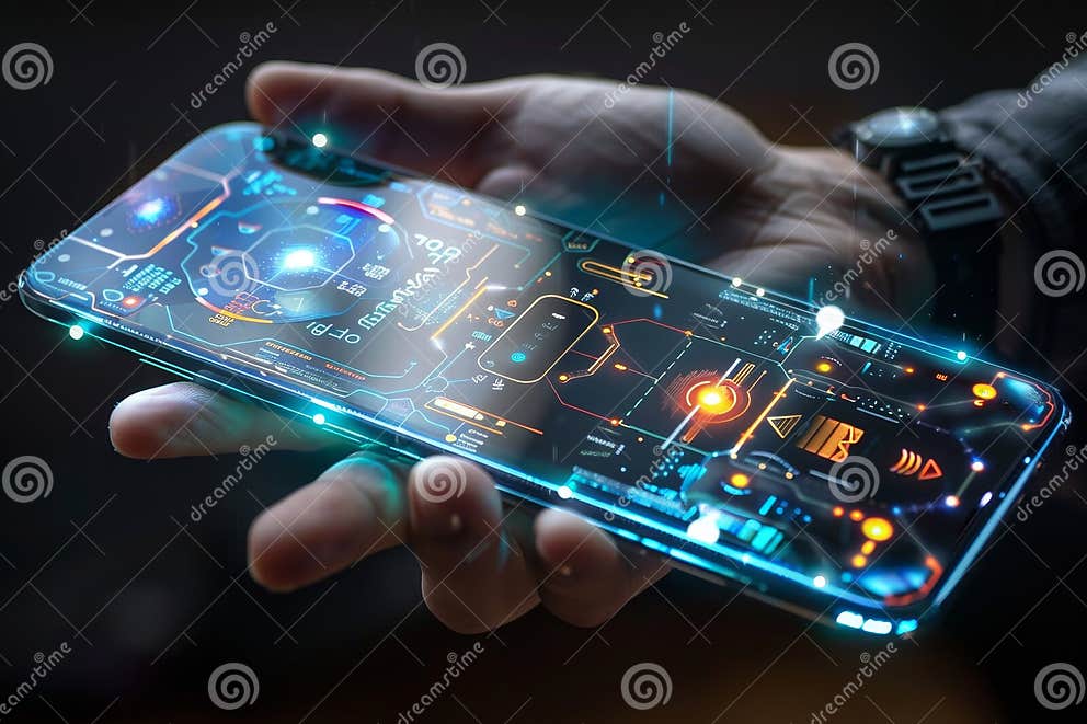 Artificial Intelligence Smartphone with an Interface Translucent Screen ...