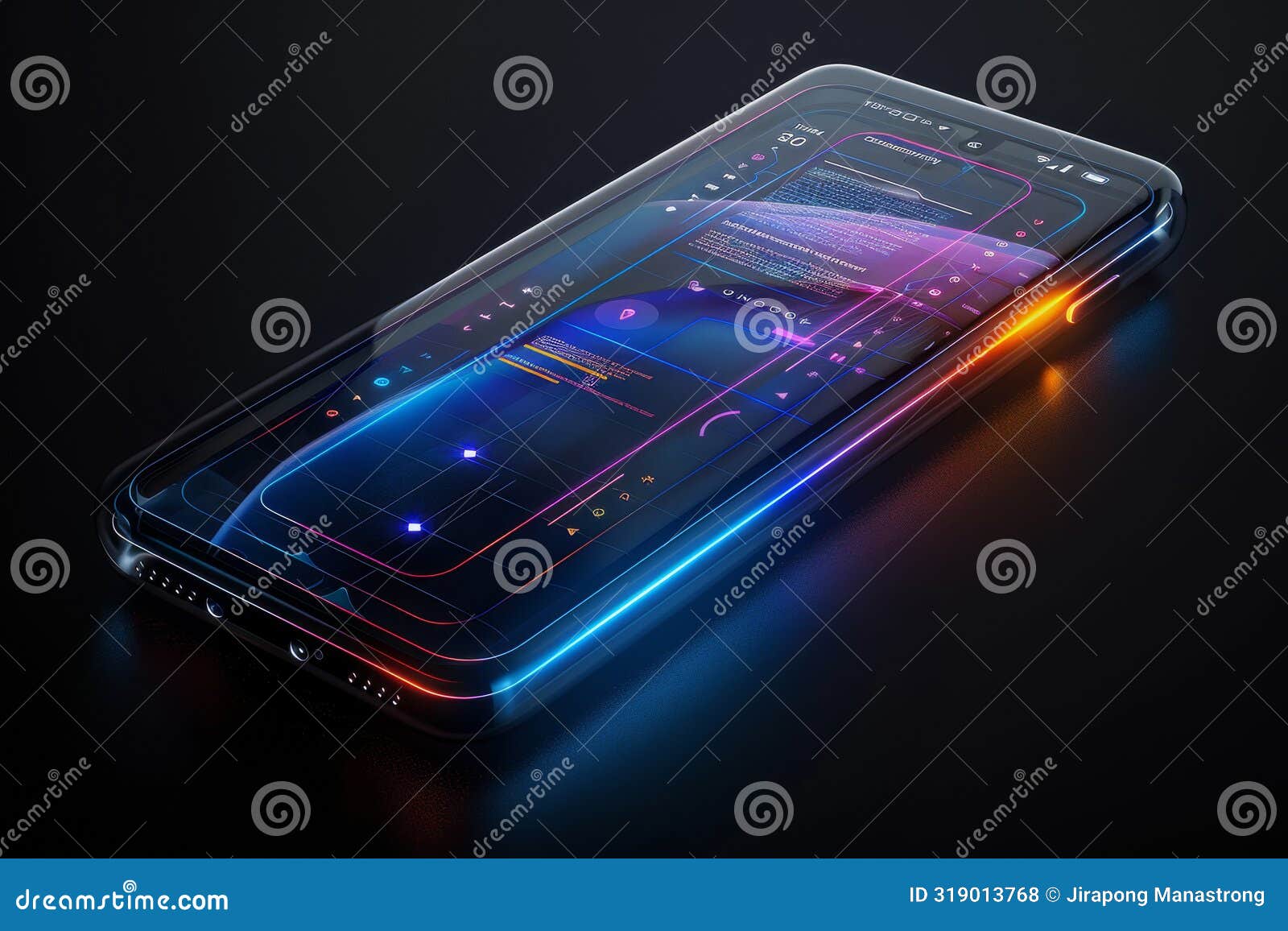 Artificial Intelligence Smartphone with an Interface Translucent Screen ...