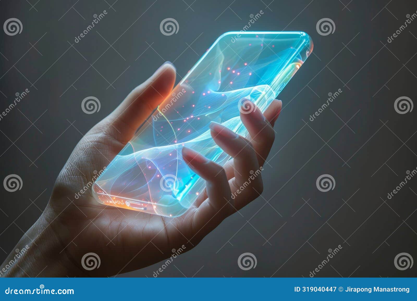 Artificial Intelligence Smartphone with an Interface Translucent Screen ...