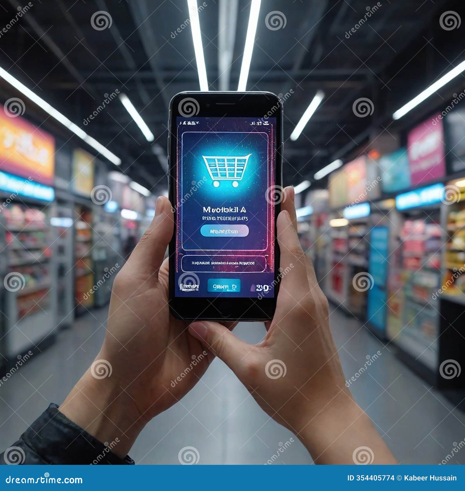 Artificial Intelligence Social Media Bot on Phone Screen Collage Art ...