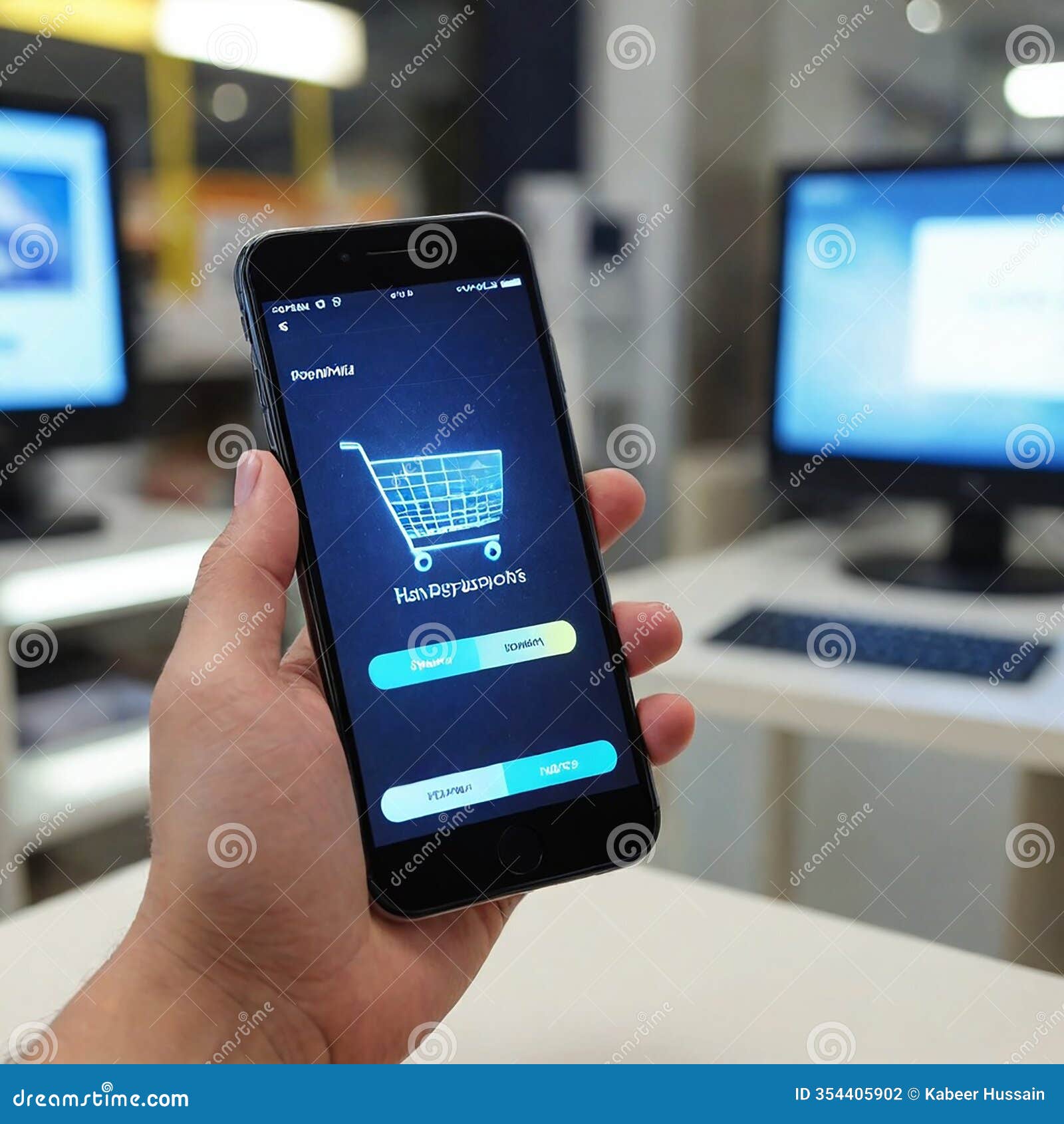 Artificial Intelligence Social Media Bot on Phone Screen Collage Art ...