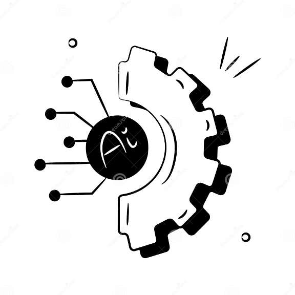 Automation stock illustration. Illustration of doodle - 337985441