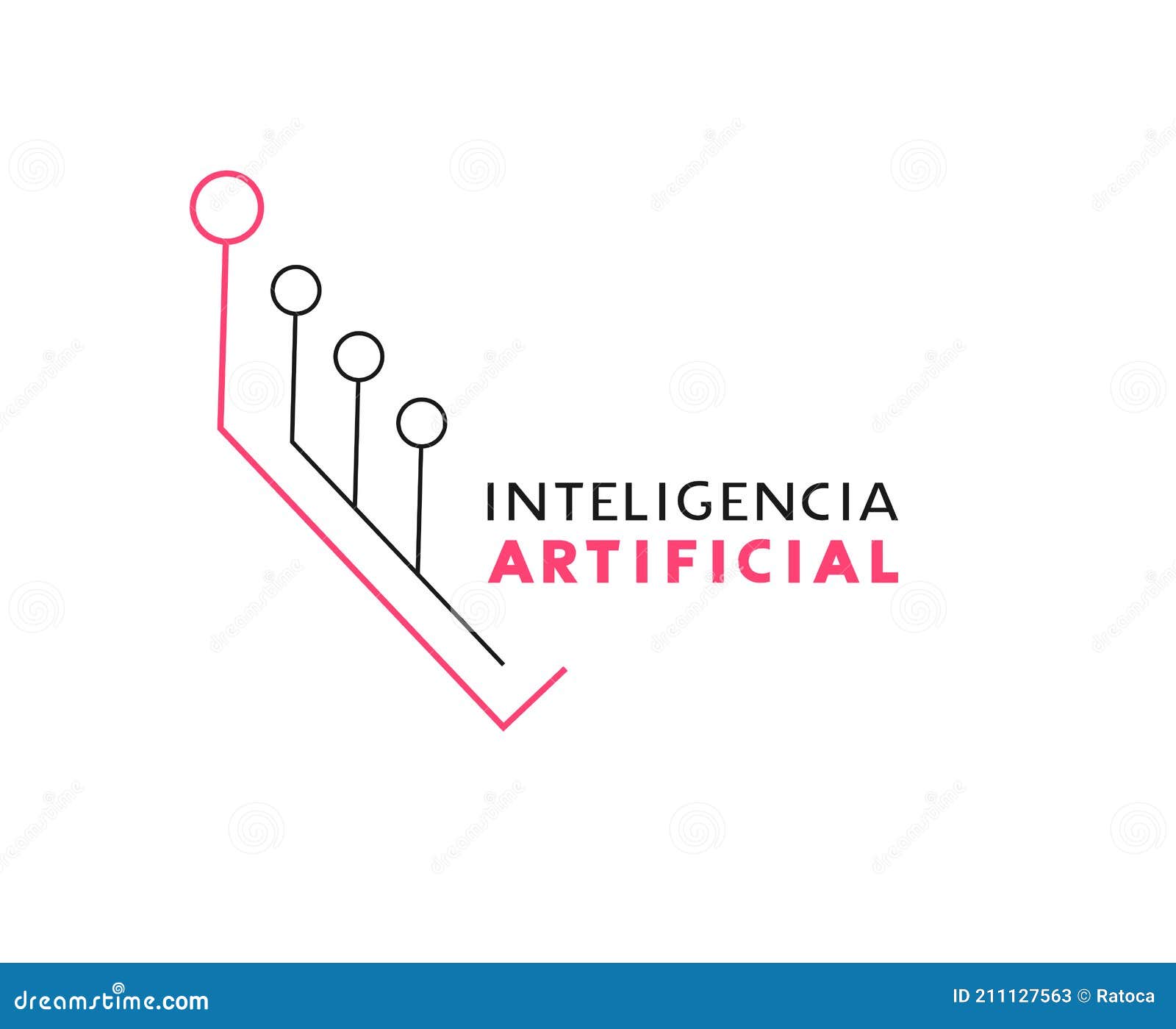 Artificial Intelligence Symbol in Spanish Stock Vector - Illustration ...