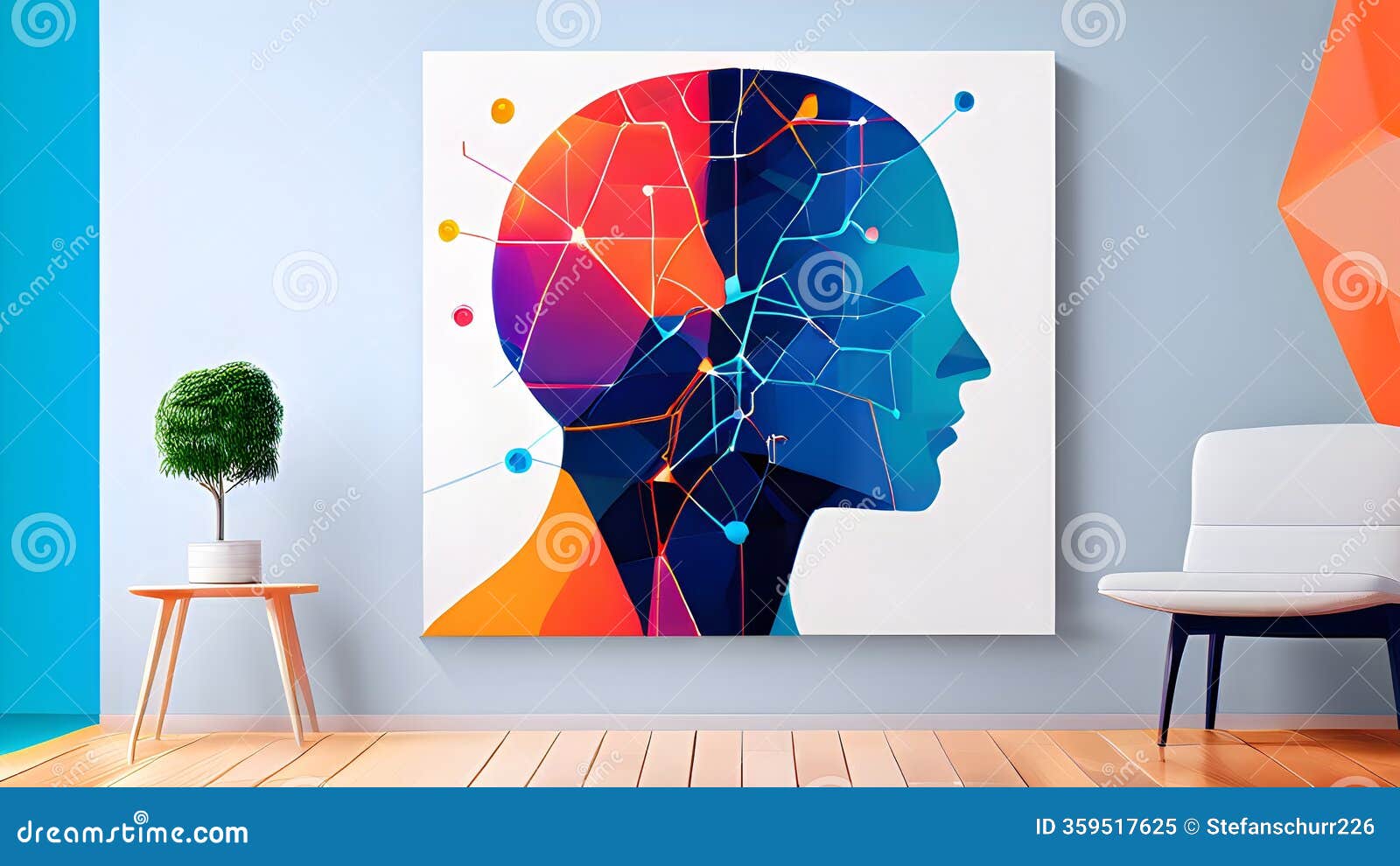 Artificial Intelligence Symbolized In A Minimalist Abstract Wallpaper ...