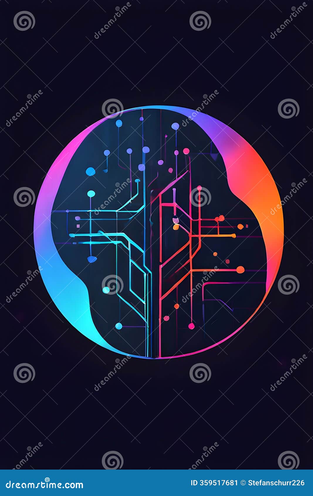 Artificial Intelligence Symbolized In A Minimalist Abstract Wallpaper ...