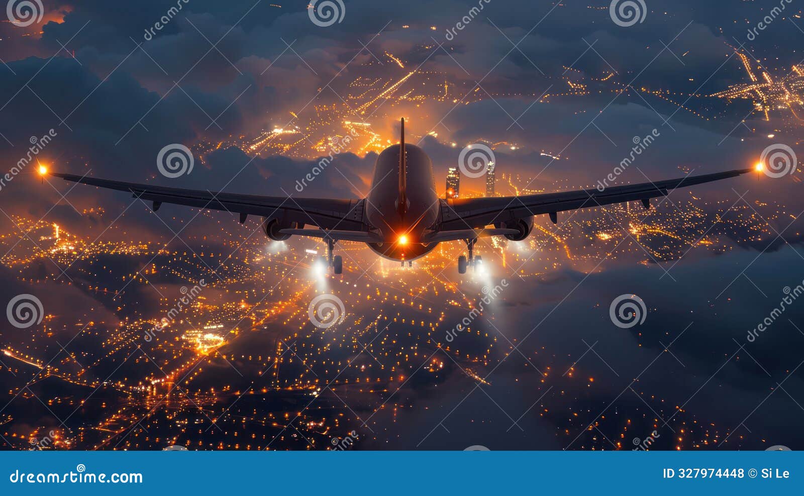 Artificial Intelligence Takes Flight: Stunning Nighttime View of a ...