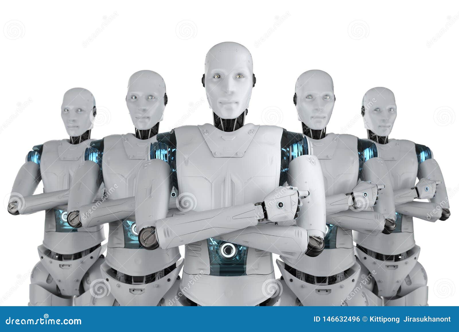 Artificial Intelligence Teamwork Stock Illustration - Illustration of ...