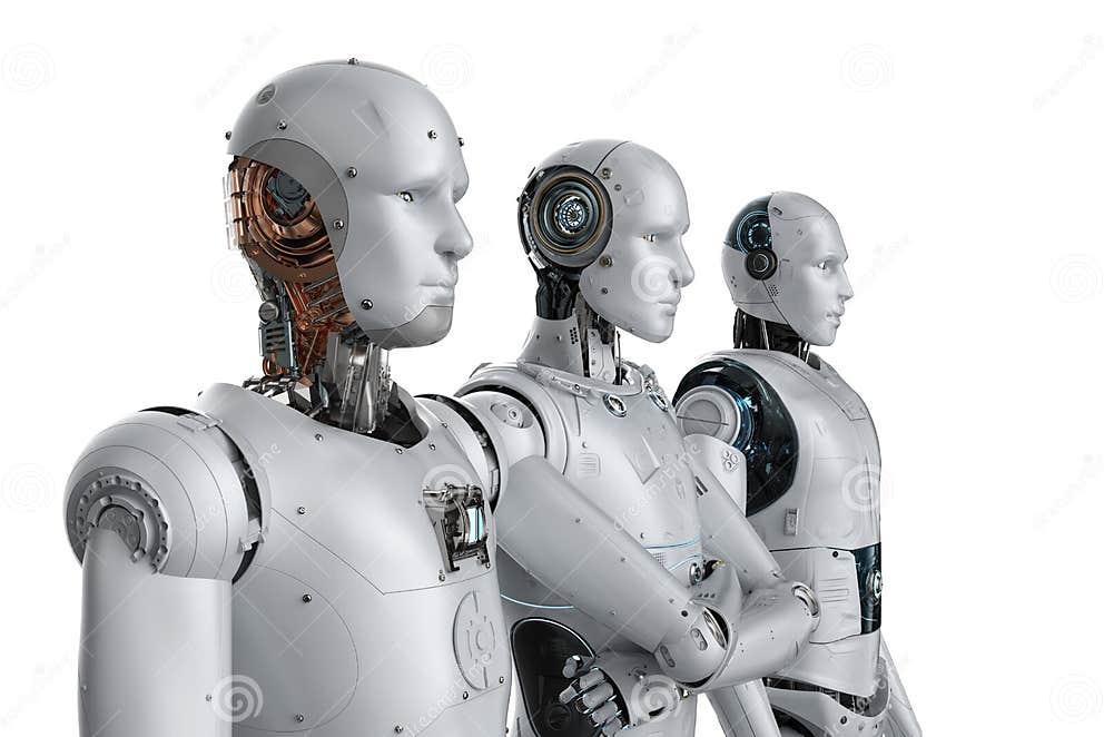 Artificial Intelligence Teamwork Stock Illustration - Illustration of ...