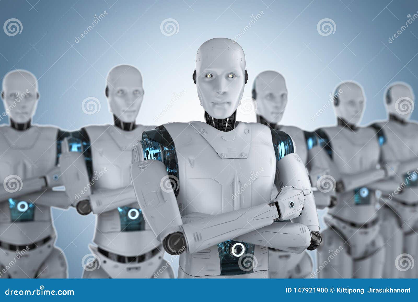 Artificial Intelligence Teamwork Stock Illustration - Illustration of ...