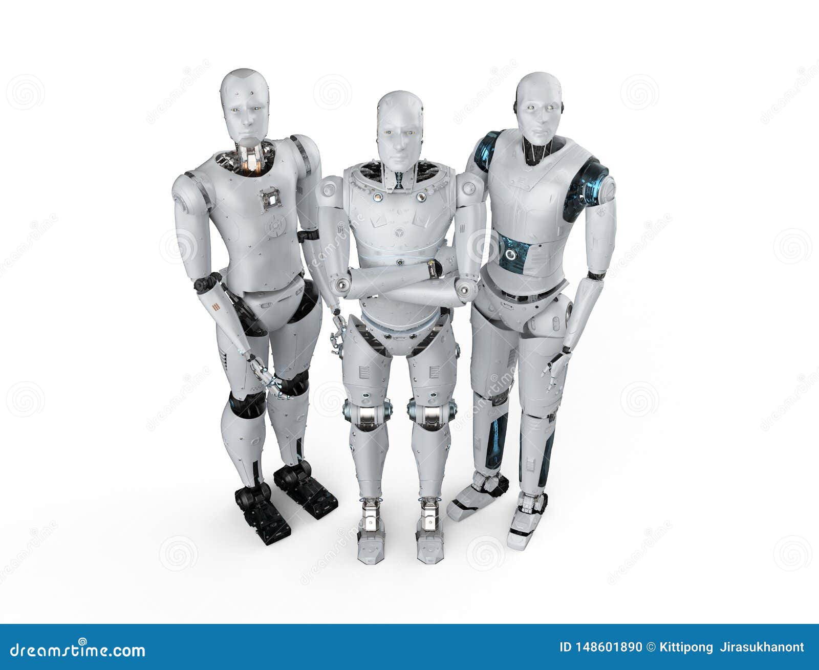 Artificial Intelligence Teamwork Stock Illustration - Illustration of ...