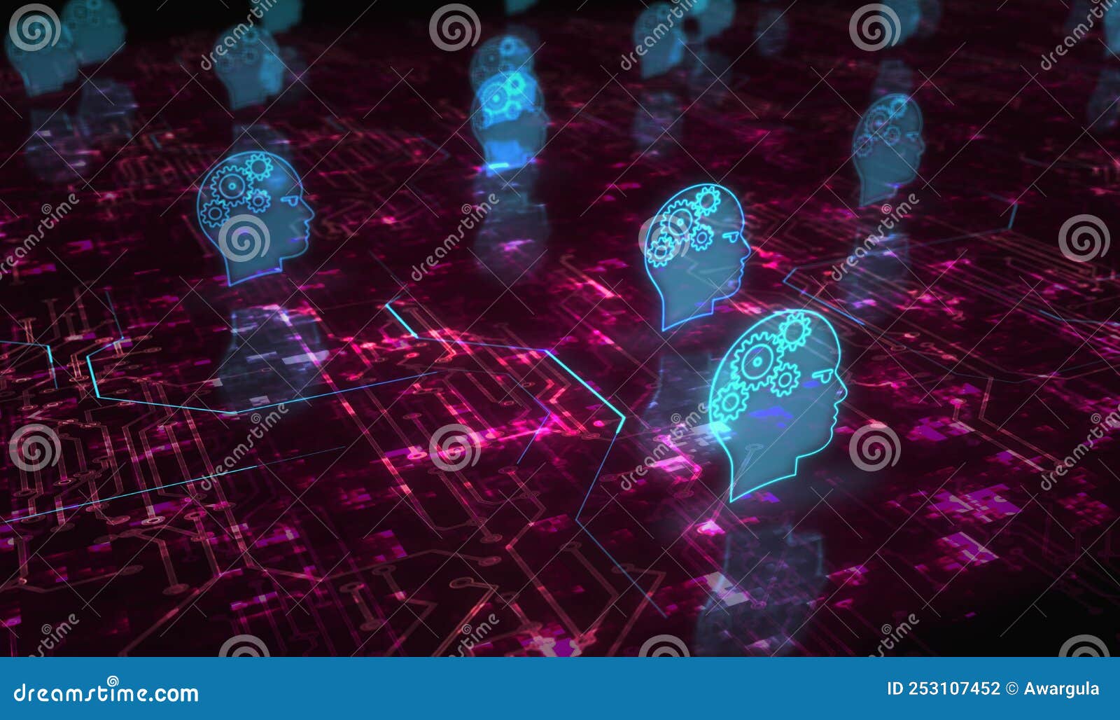 Artificial Intelligence Technology AI Symbol Digital Concept 3d ...