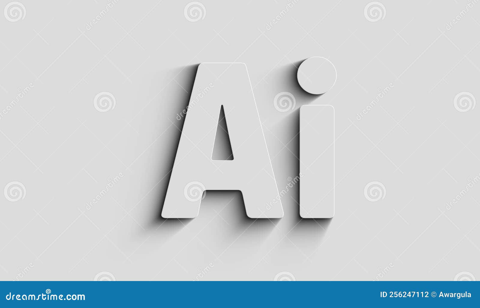 Artificial Intelligence Technology AI Symbol Digital Concept 3d ...