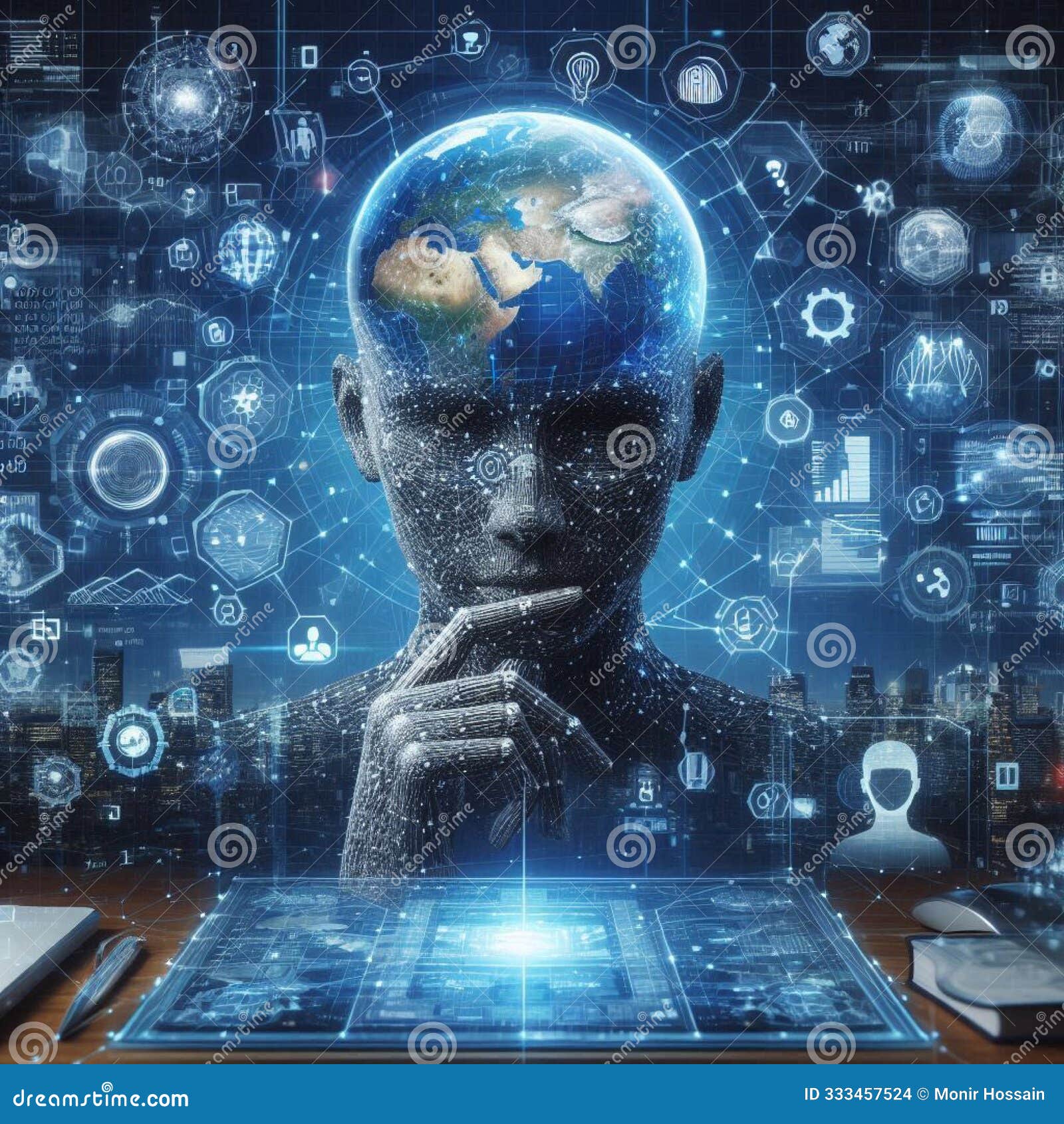 Artificial Intelligence Technology Big Data.globalization and Analytics ...