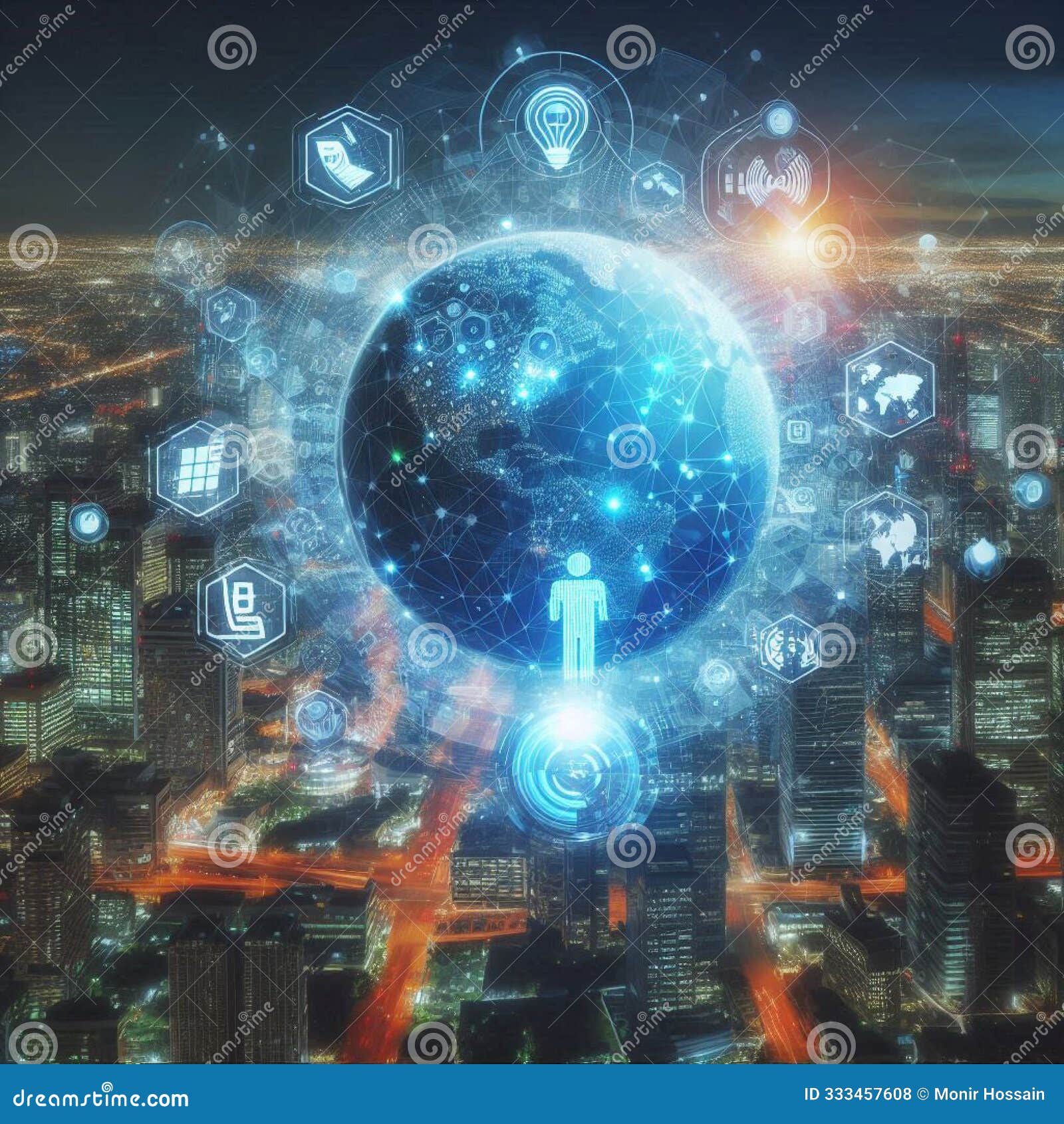 Artificial Intelligence Technology Big Data.globalization and Analytics Management Concepts ...