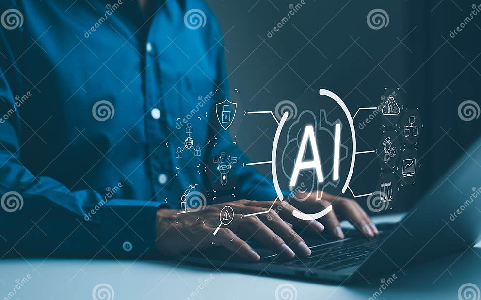 Artificial Intelligence Technology Concept. a Technology Professional ...