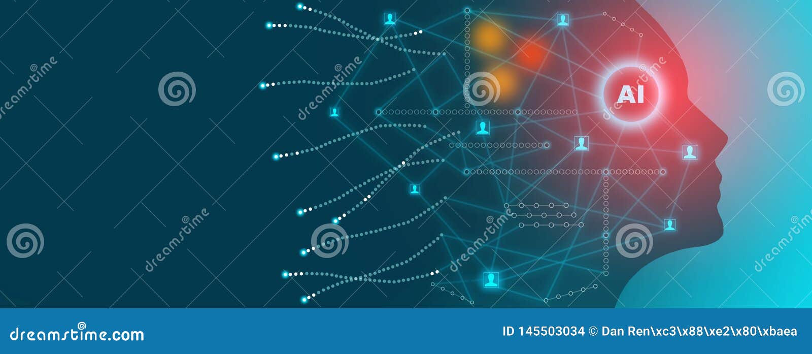 Artificial Intelligence Technology Concept, Responsive Web Banner ...