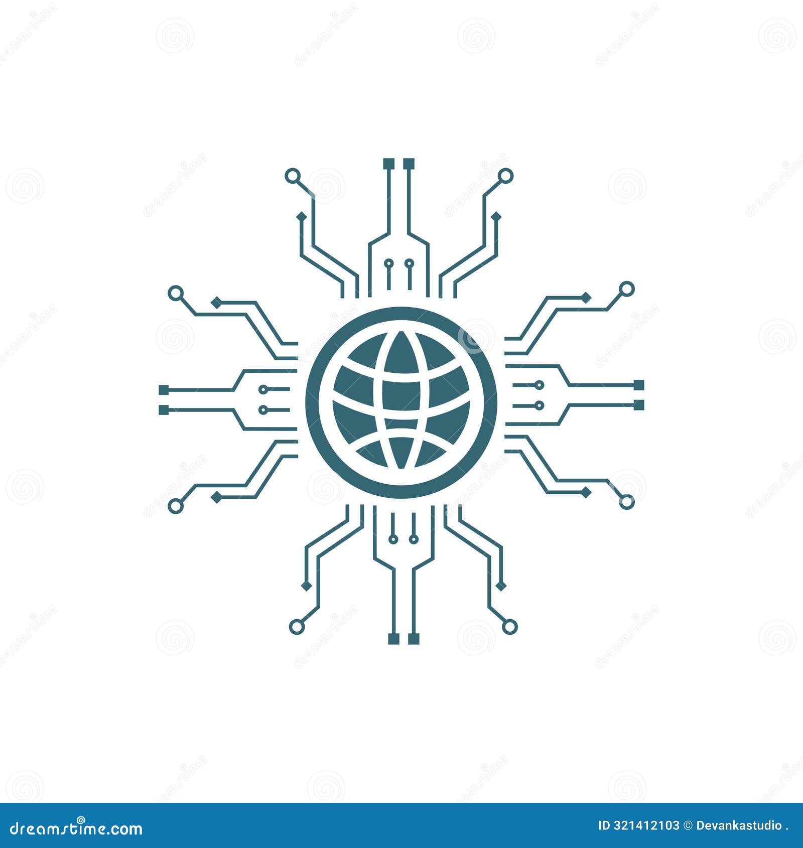 Artificial Intelligence Technology Icon Stock Vector - Illustration of ...