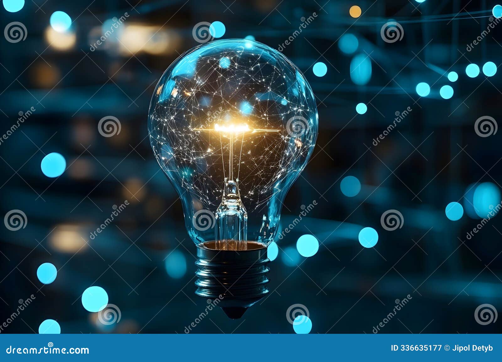 Artificial Intelligence, Technology and Innovation Concept with Bulb ...