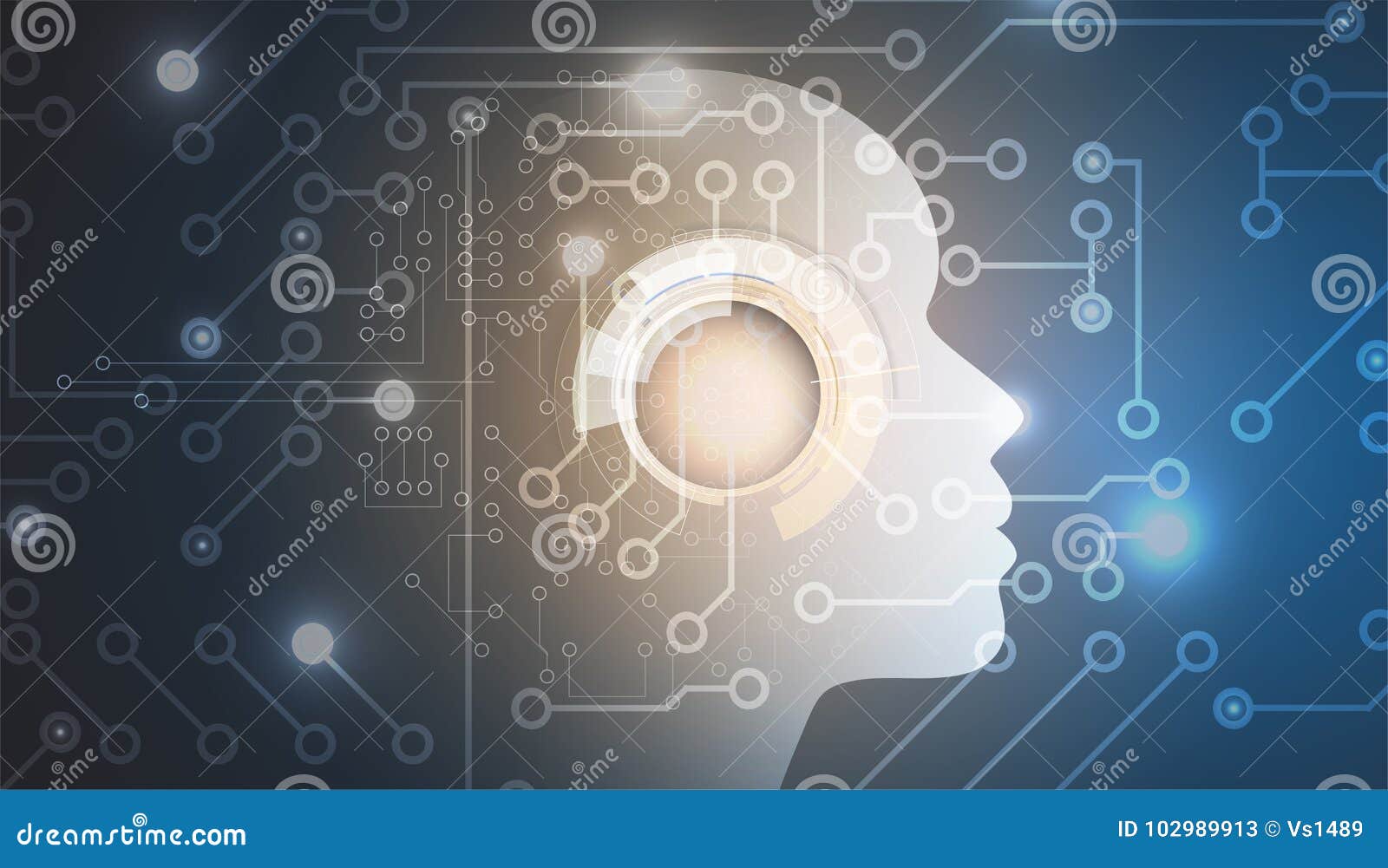 Artificial Intelligence. Technology Web Background Stock Vector ...