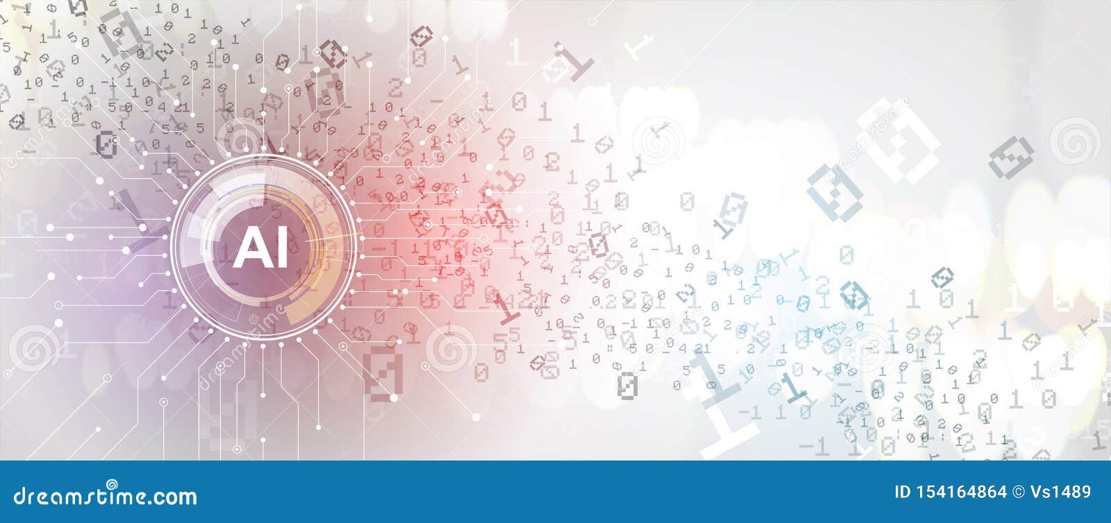 Artificial Intelligence. Technology Web Background Stock Vector ...