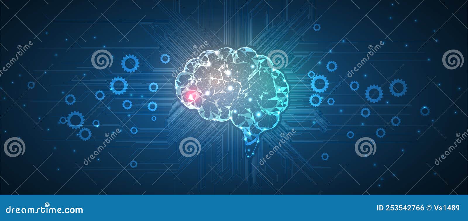 Artificial Intelligence. Technology Web Background Stock Vector ...