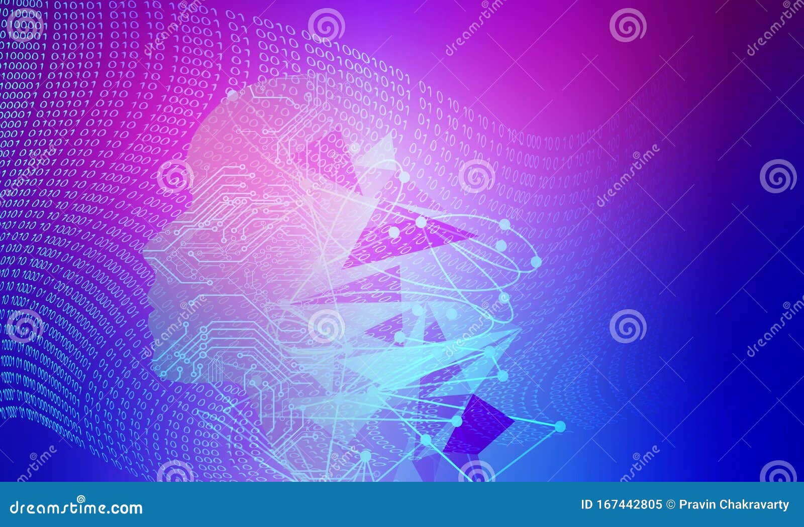 Artificial Intelligence. Technology Web Background. Virtual Concept ...