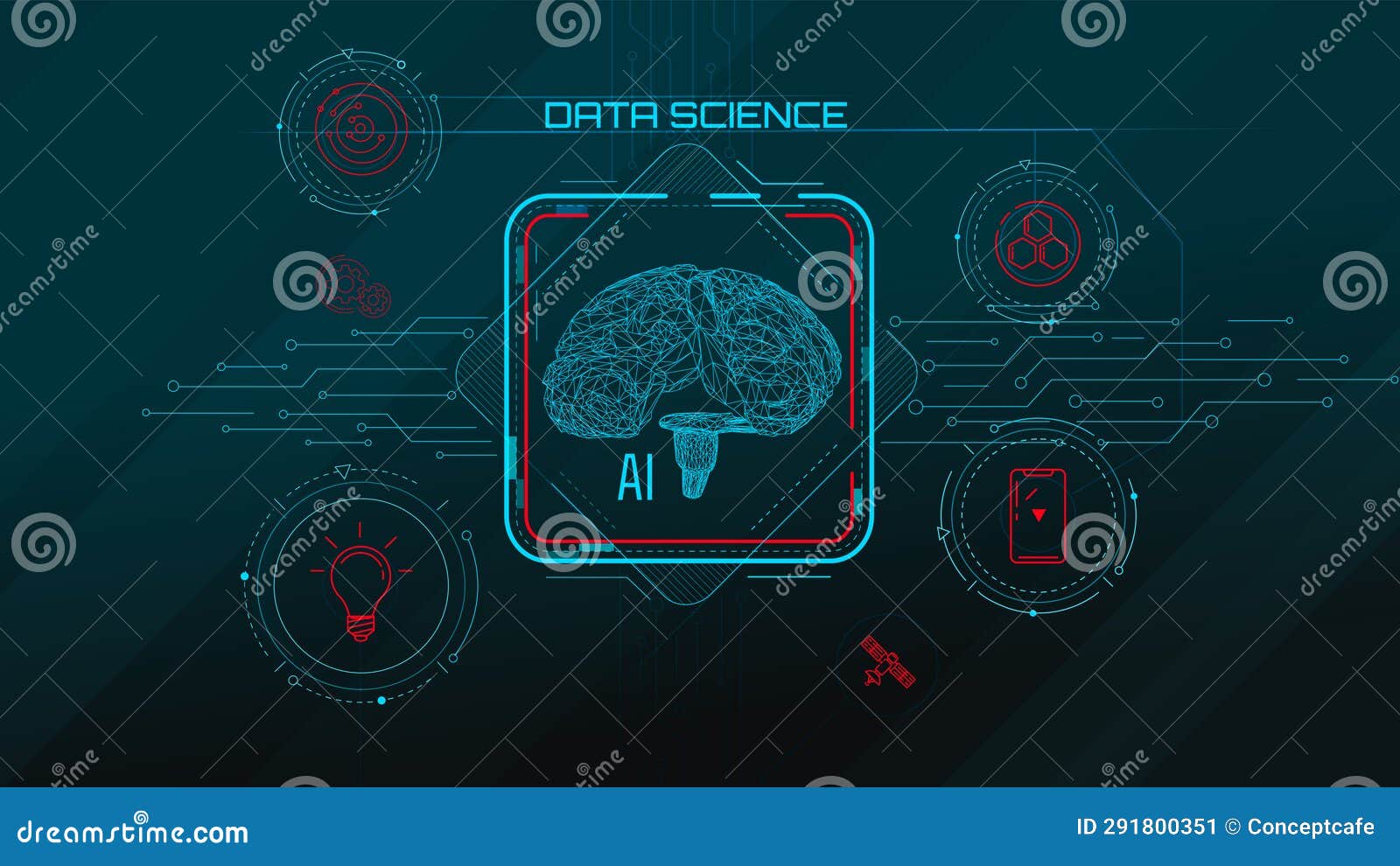 Artificial Intelligence Testing, Virtual Interface Concept. Stock ...