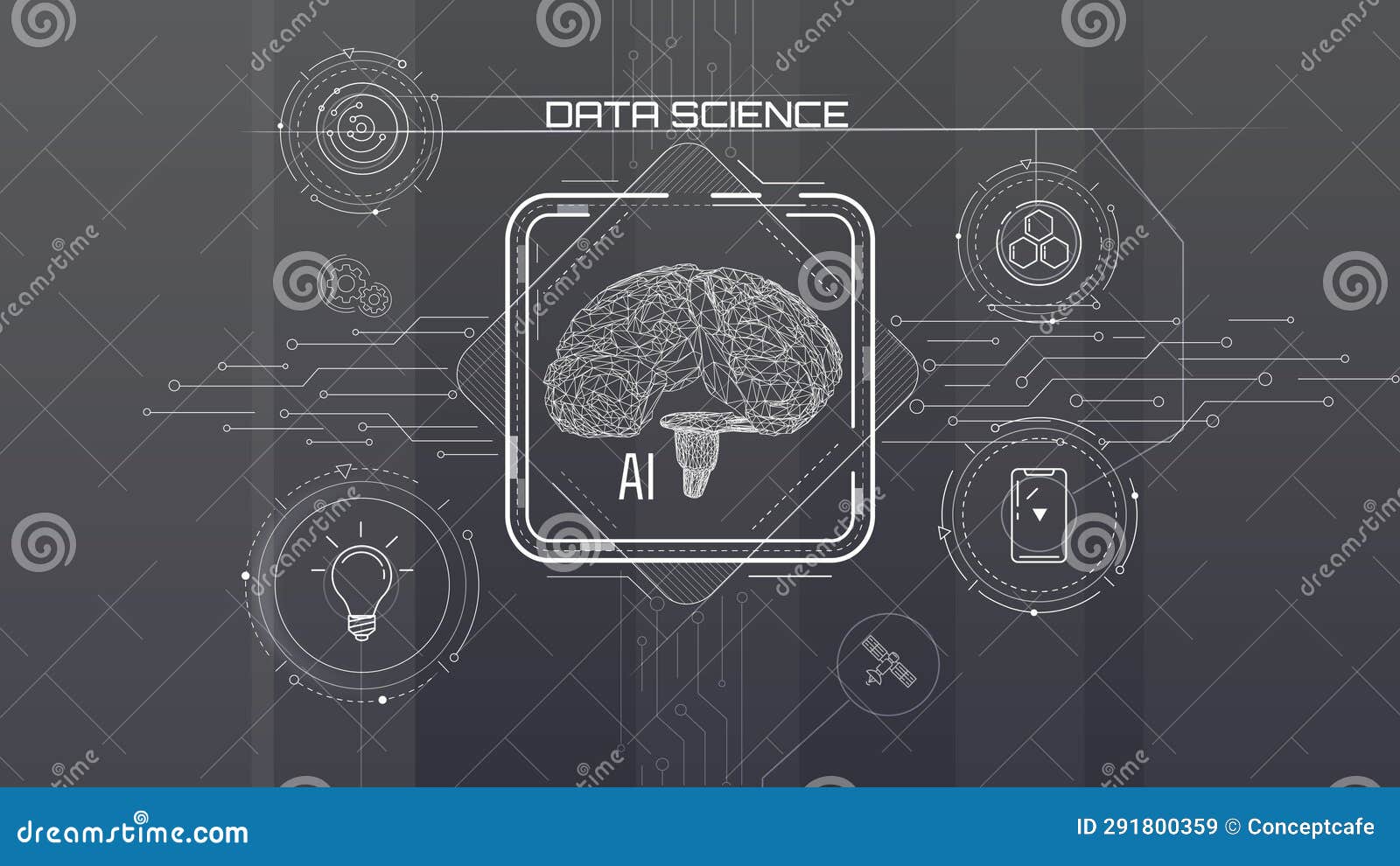 Artificial Intelligence Testing, Virtual Interface Concept. Stock ...