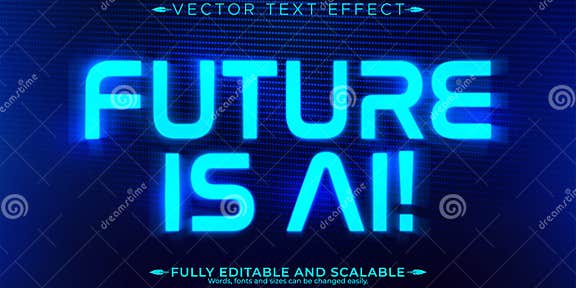 Artificial Intelligence Text Effect, Editable Technology and Science ...