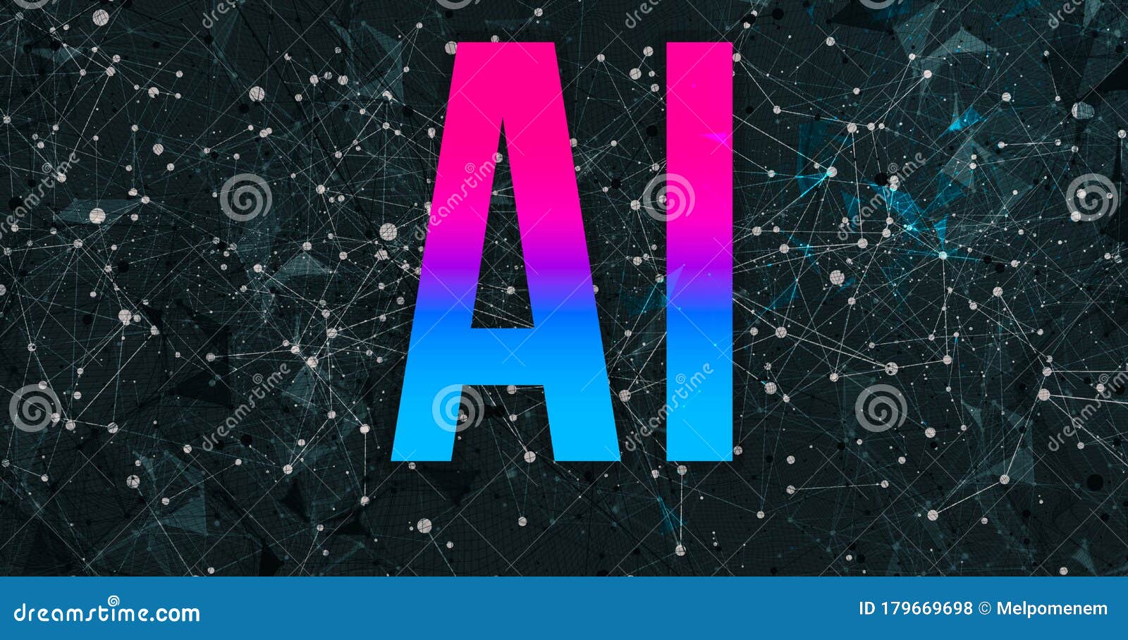 Artificial Intelligence Theme with Abstract Network Patterns Stock ...