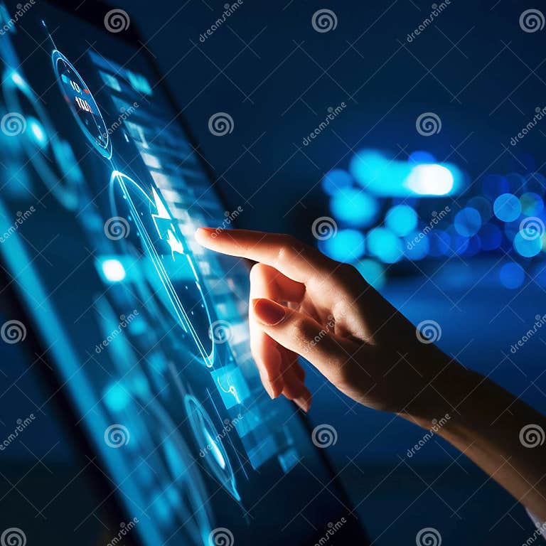 Artificial Intelligence Touch Screen New Stock Illustration ...
