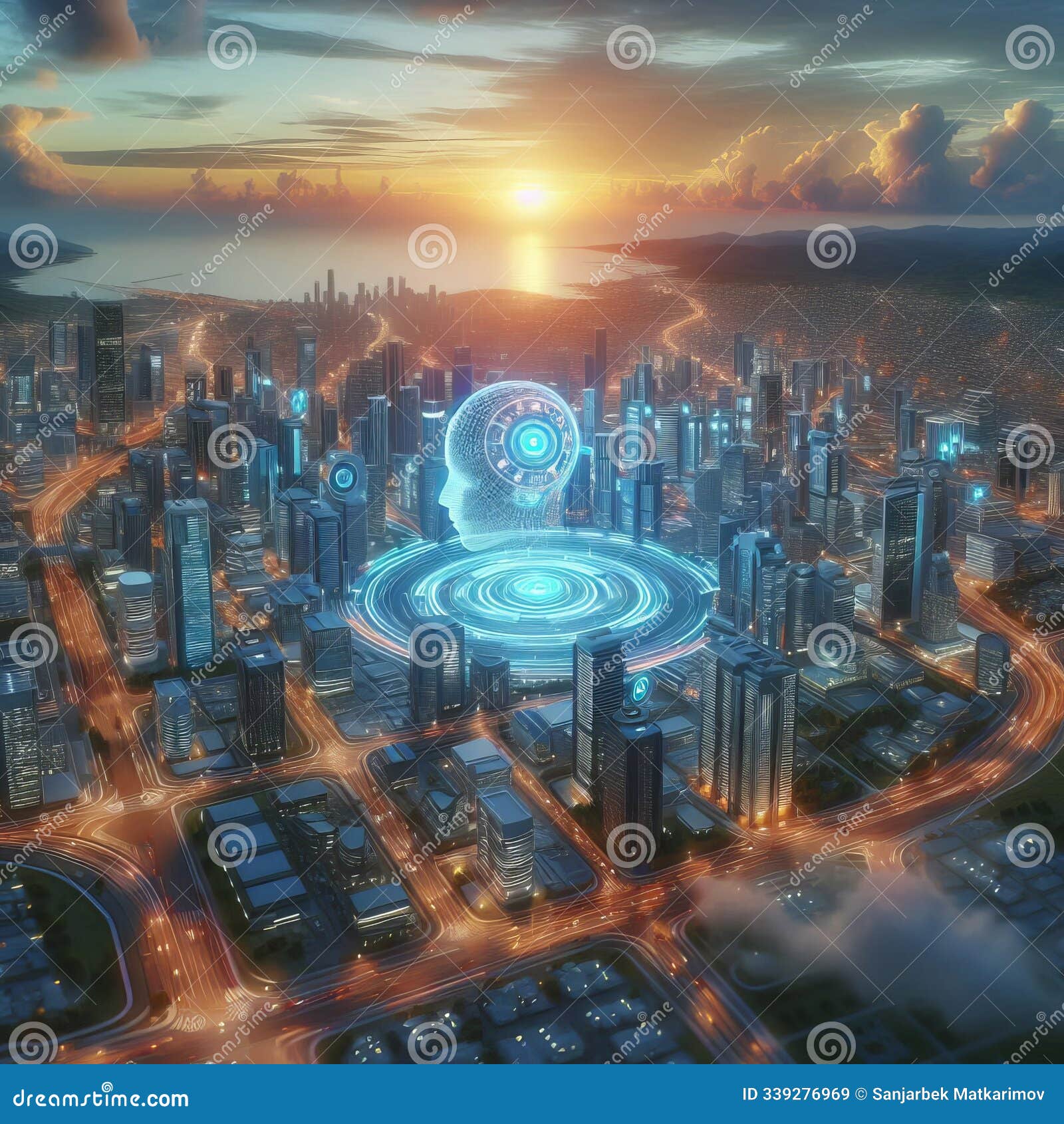 The Artificial Intelligence Training Ground a City Providing Div Stock ...