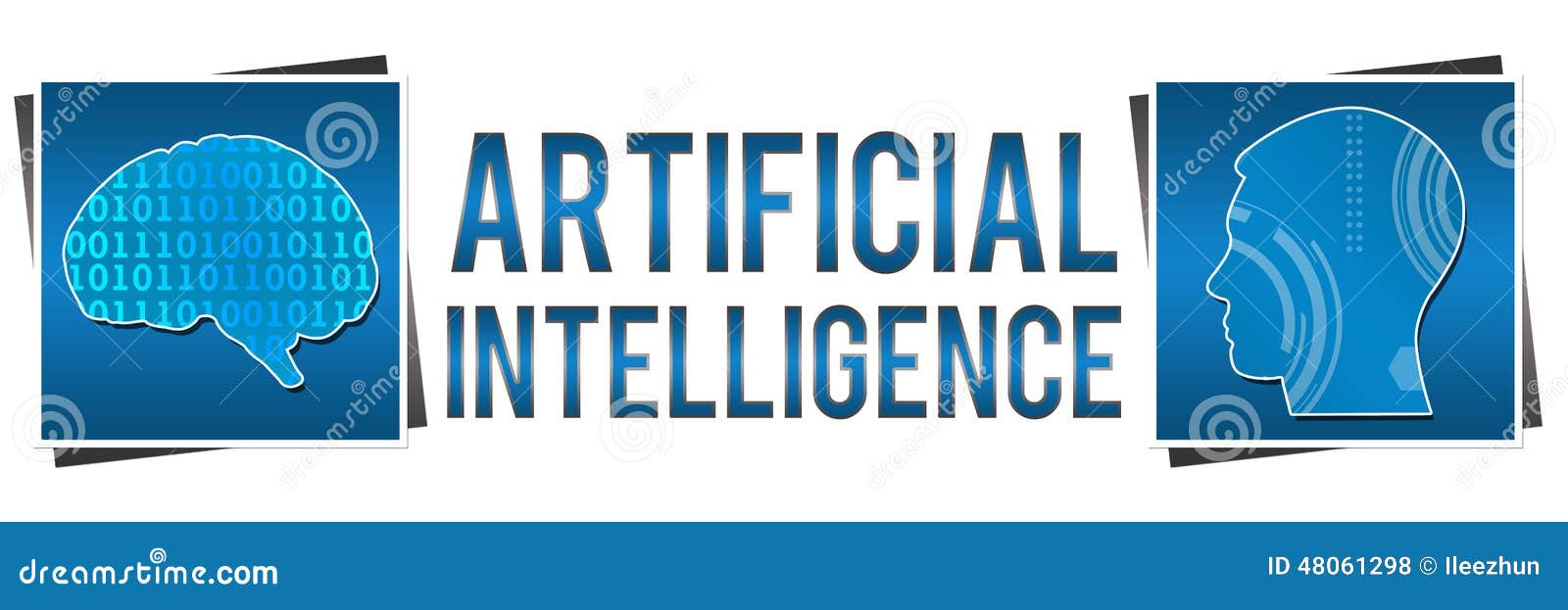 Artificial Intelligence Two Squares Stock Illustration - Illustration ...
