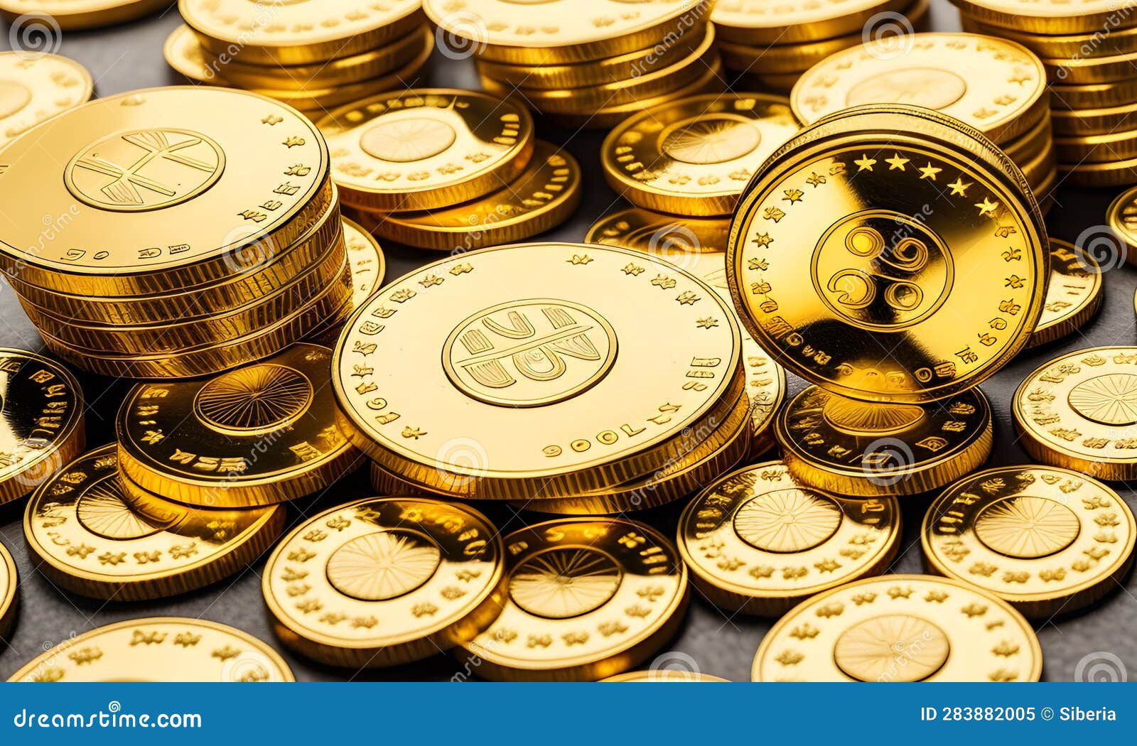 Create Various Types of Gold Coins Using Artificial Intelligence Stock ...